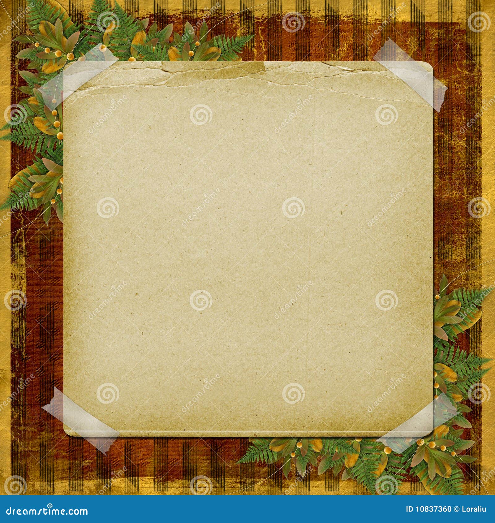 Old Paper are Hanging for Announcement Stock Illustration ...