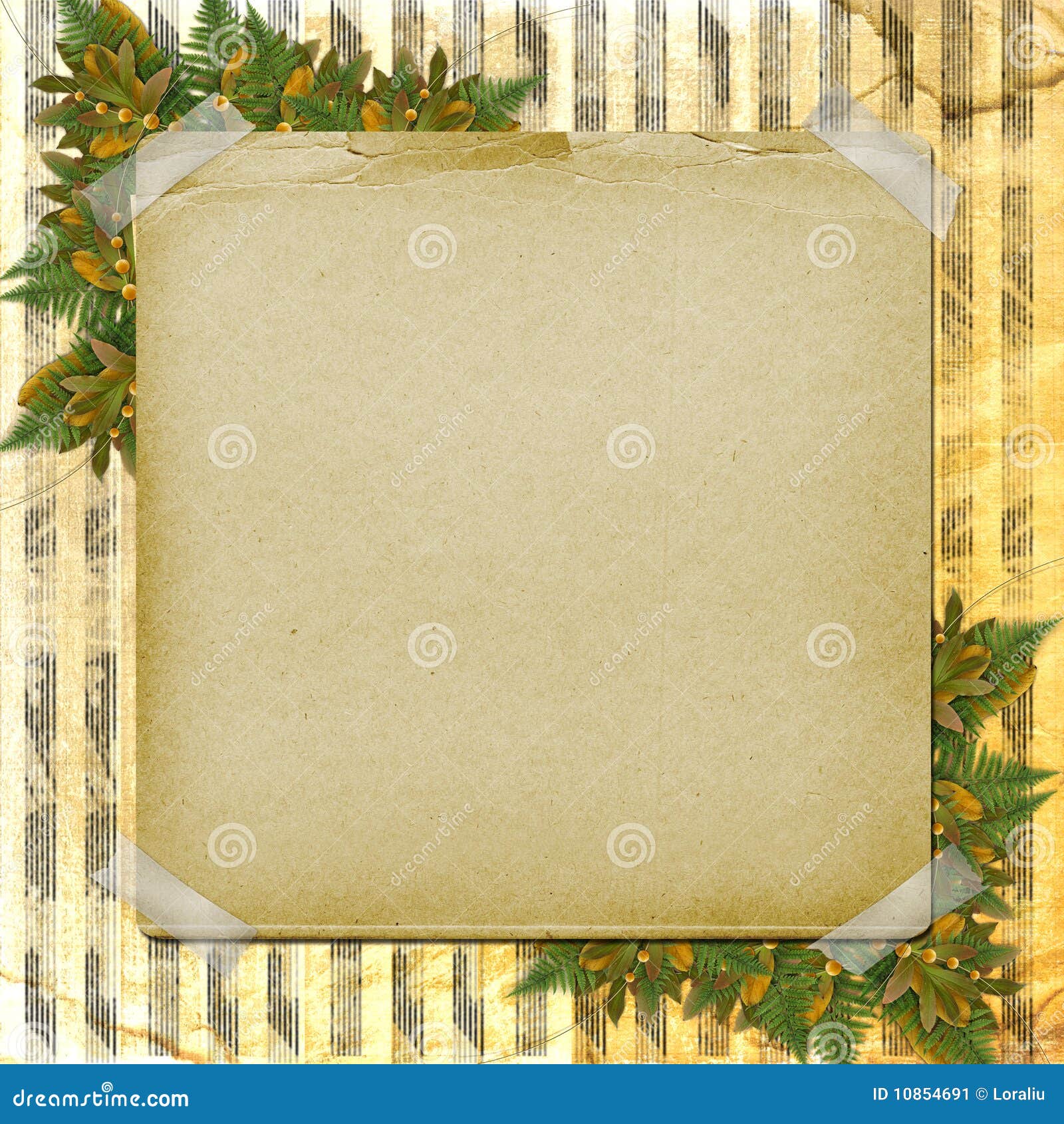 Old Paper are Hanging for Announcement Stock Illustration ...