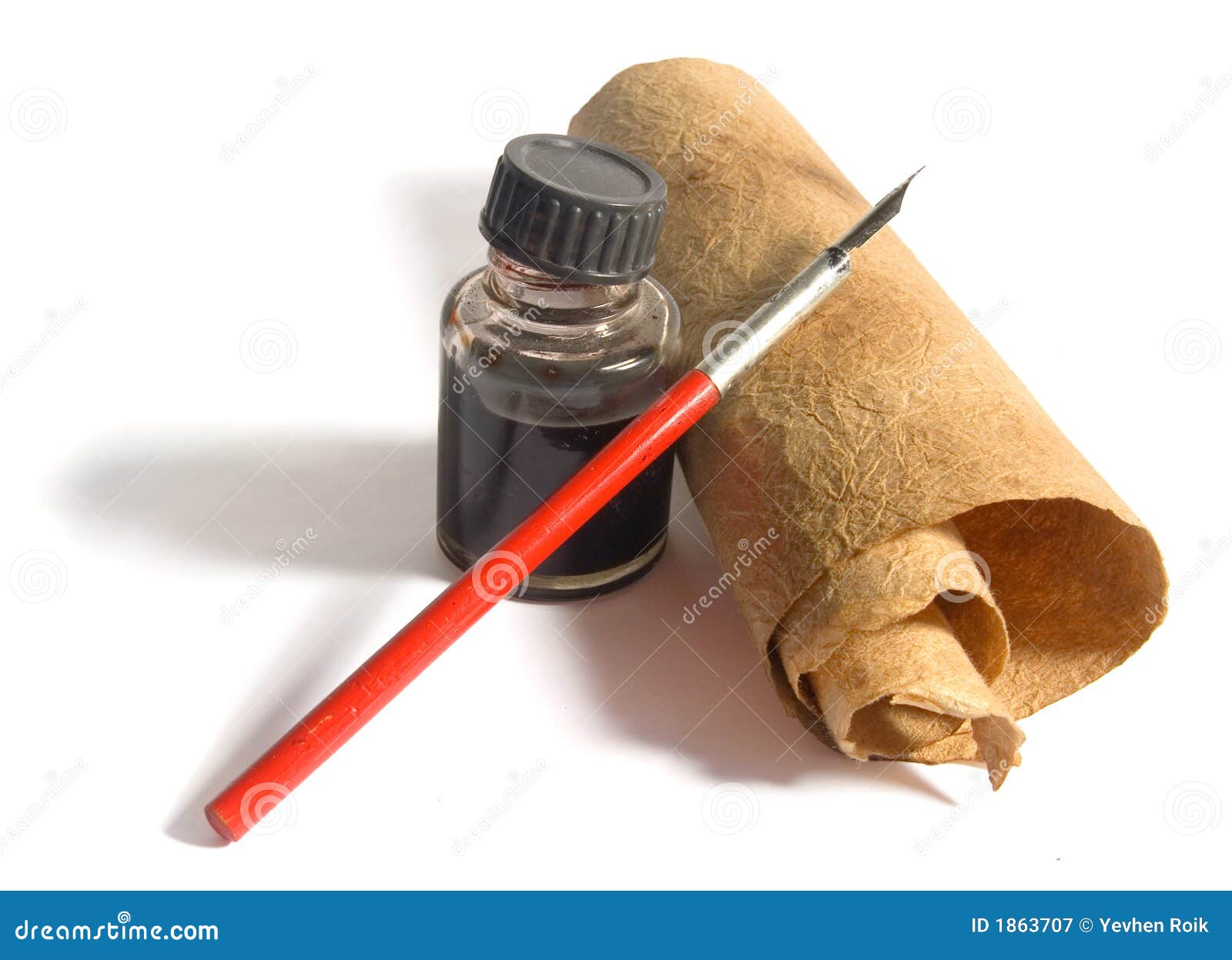 Old paper , ink-pot stock image. Image of sheets, rustic - 1863707