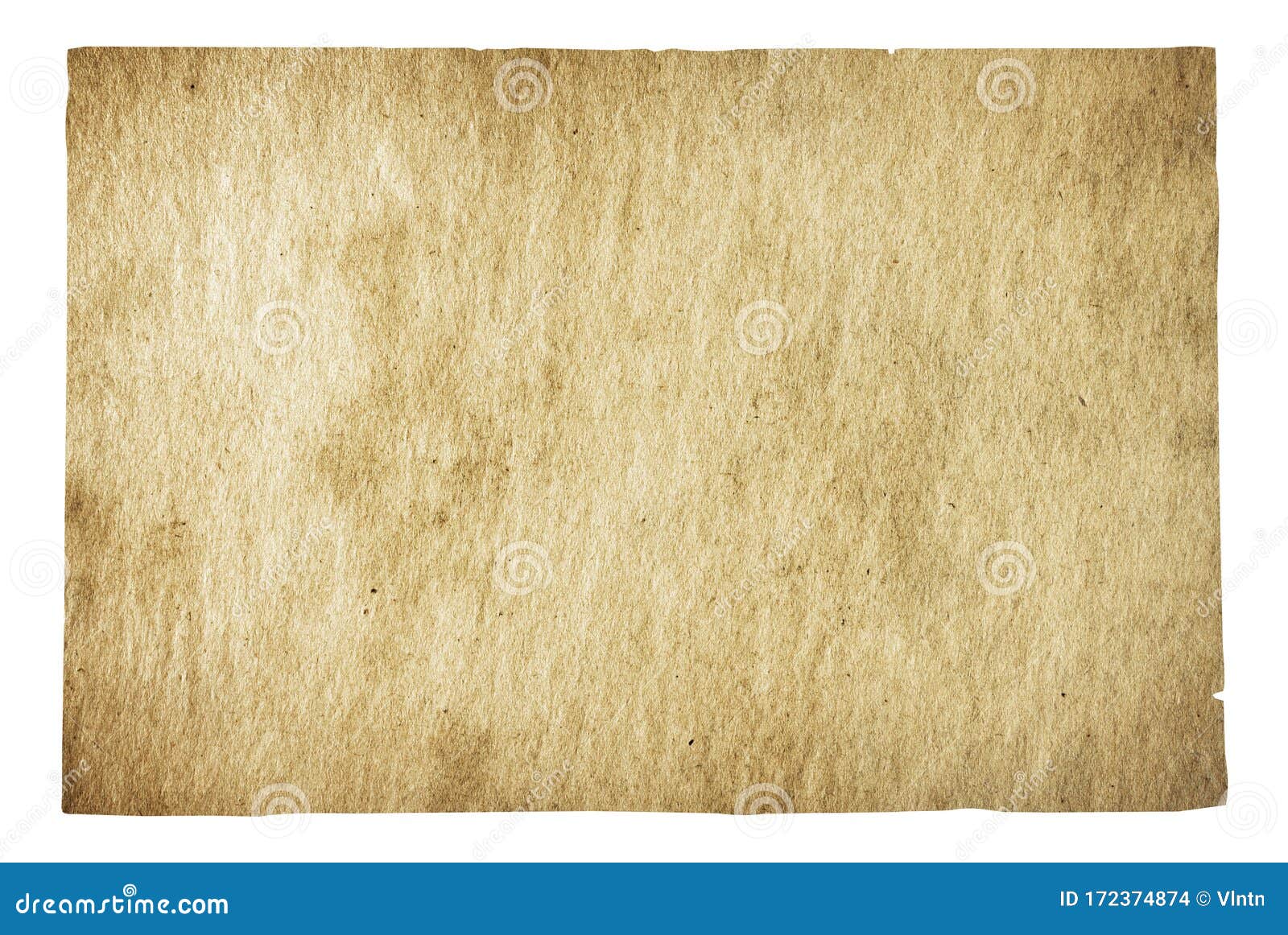 Old Paper Isolated on White Background Stock Photo - Image of antique ...