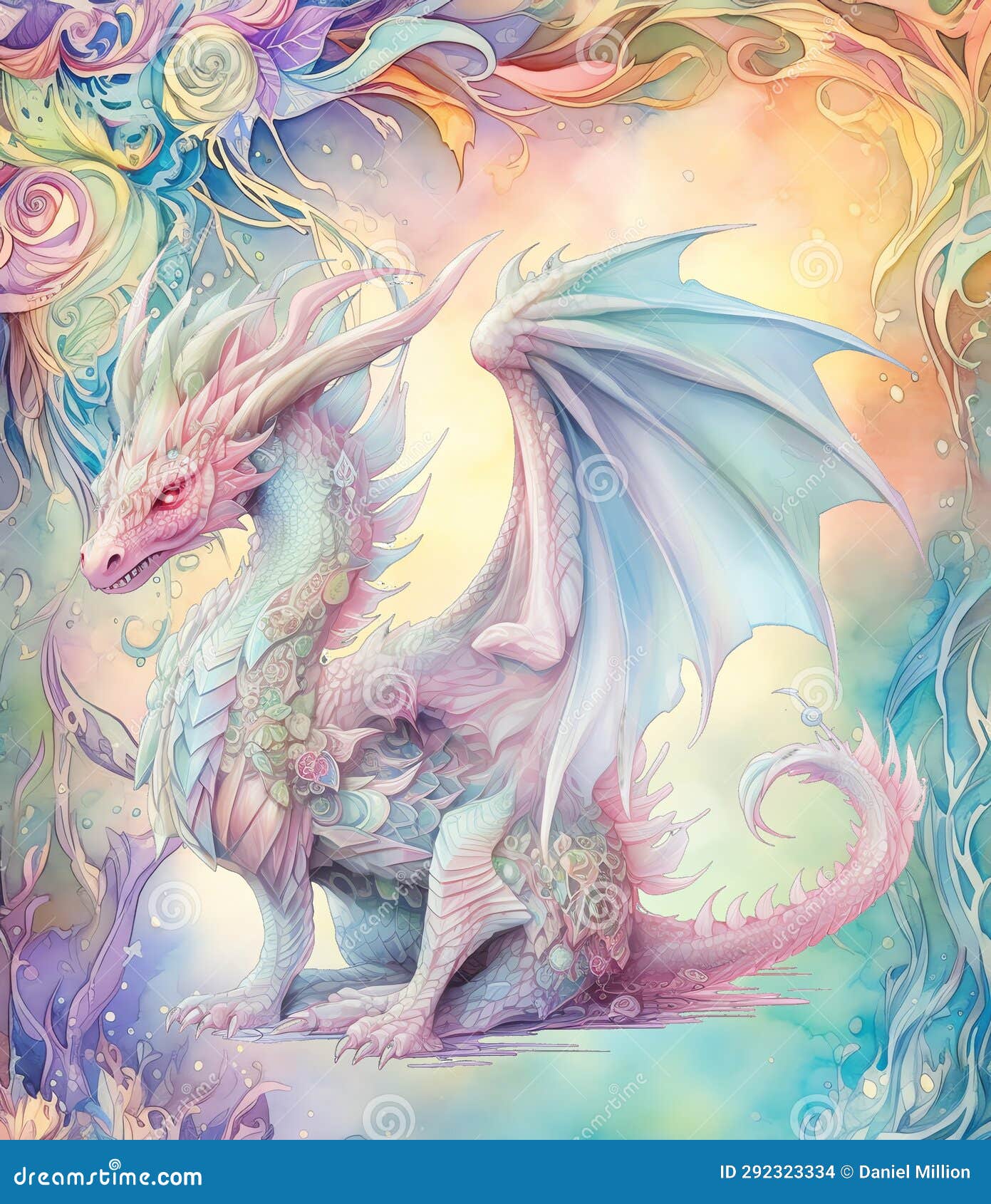 Old Paper Magical Dragon Vintage Junk Journal Digital Paper Stock Photo ...