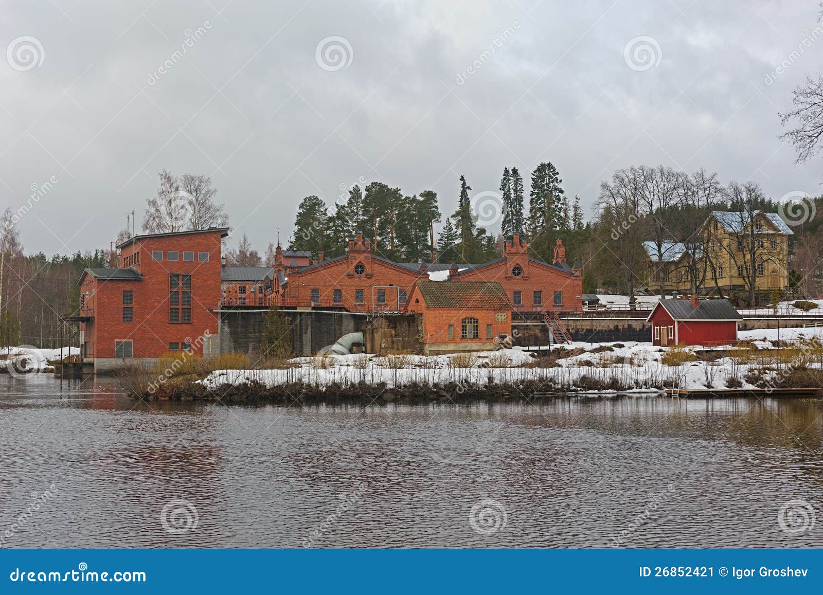 Old Paper Mill Buildings of Red Brick Stock Image - Image of ...