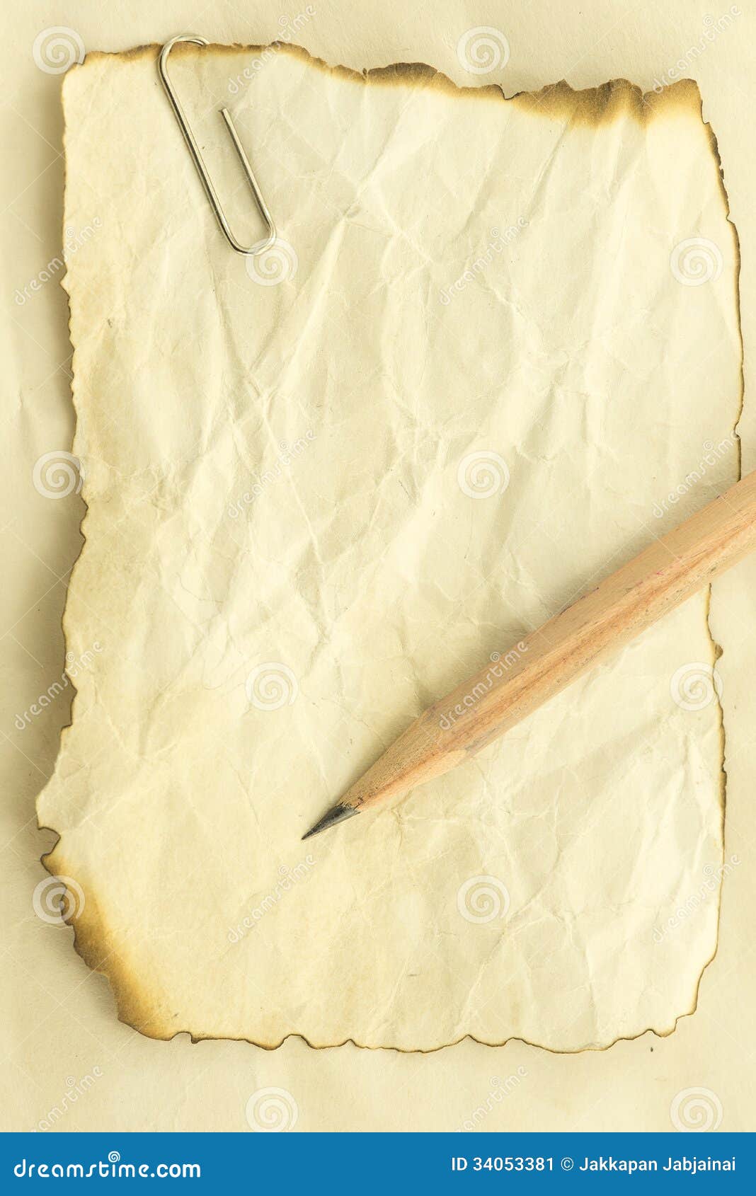 Old paper note and pencil stock image. Image of manuscript - 34053381