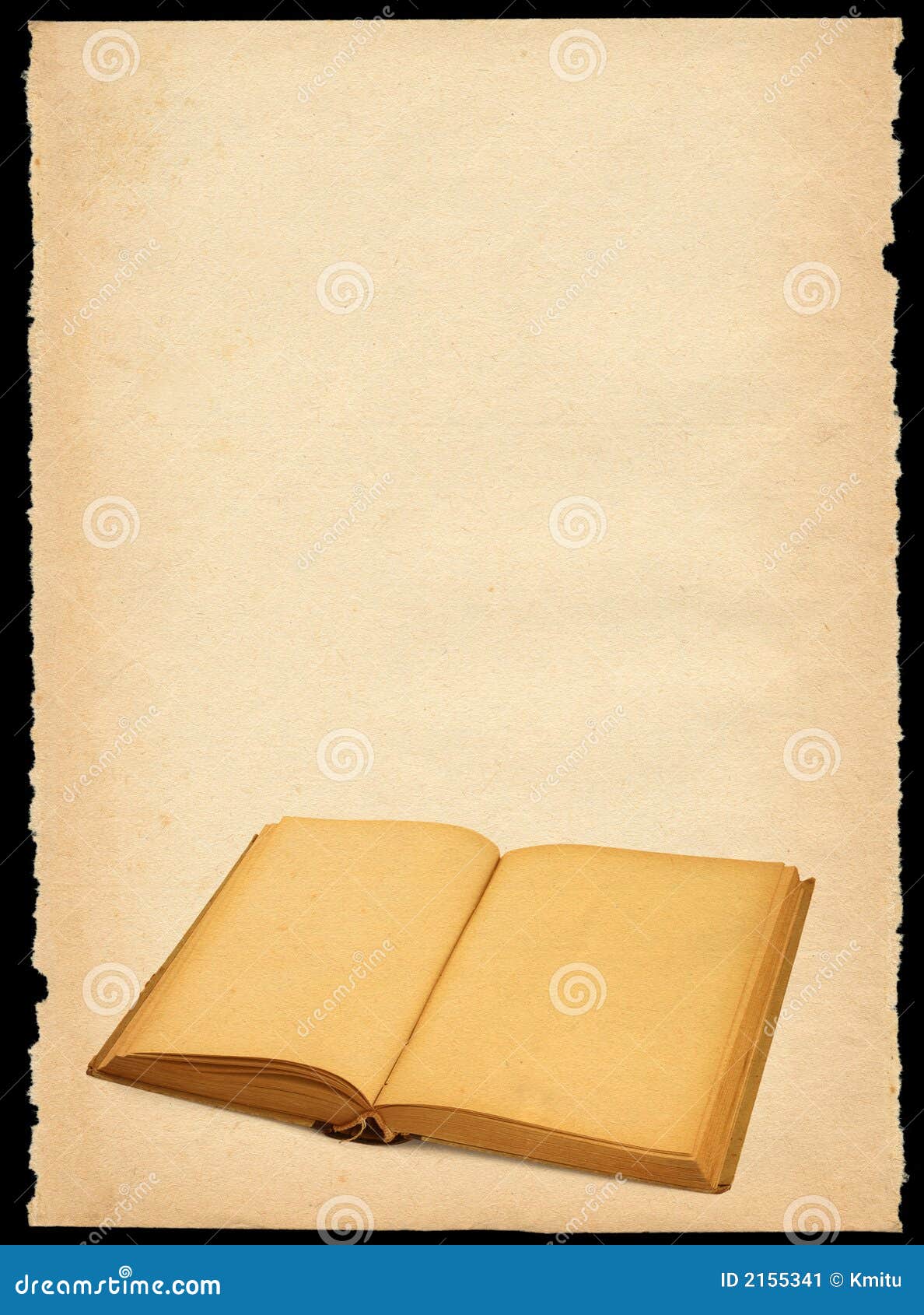 Old paper with open book stock image. Image of empty, copy - 2155341