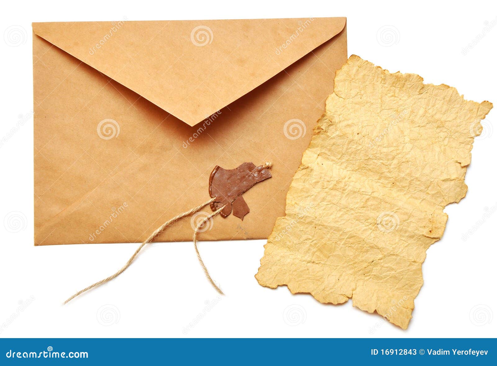 Old Paper and Opened Envelope Stock Image - Image of diary, official ...