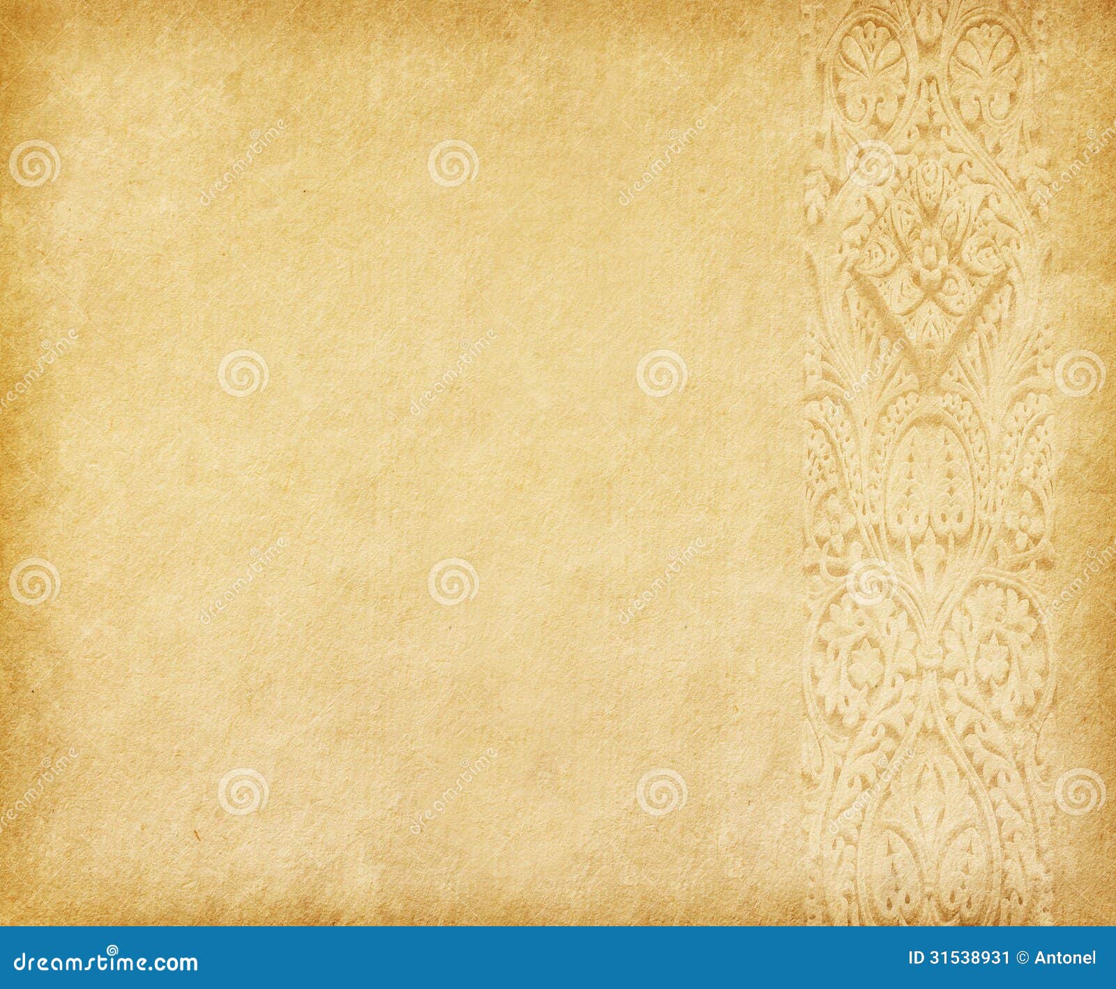 Old Paper with Oriental Ornament. Stock Image - Image of oriental ...