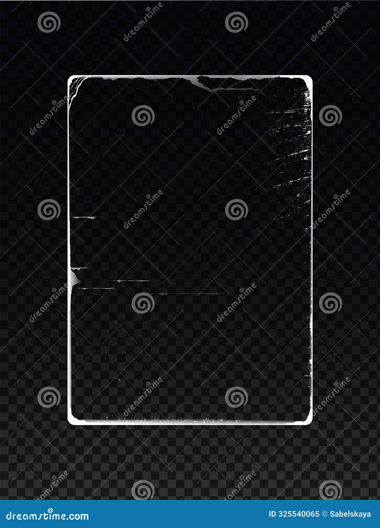 Old Paper Overlay Cover, Distressed Edge Frame, Vector Retro ...