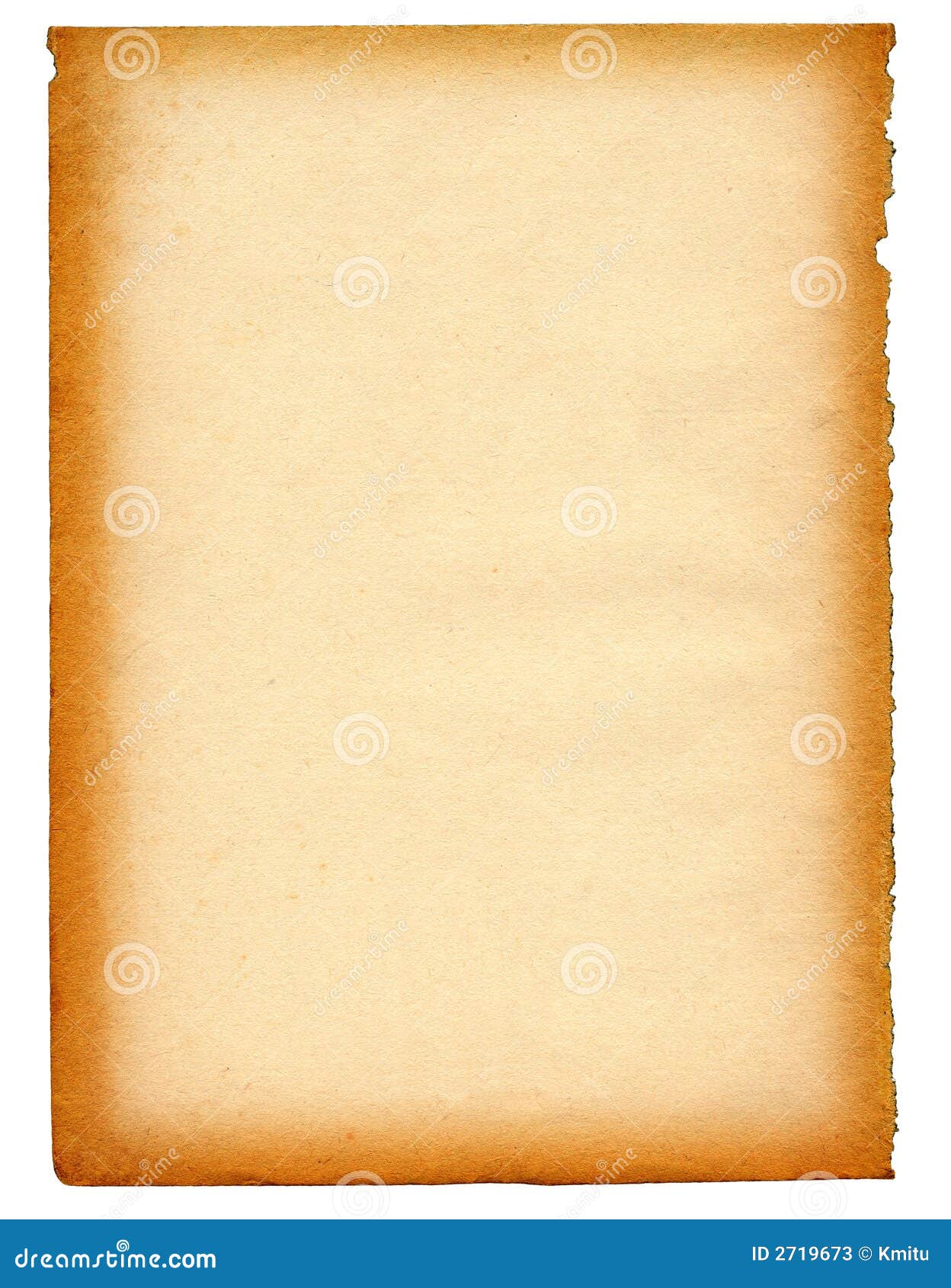 Old paper page stock image. Image of isolated, frame, burnt - 2719673