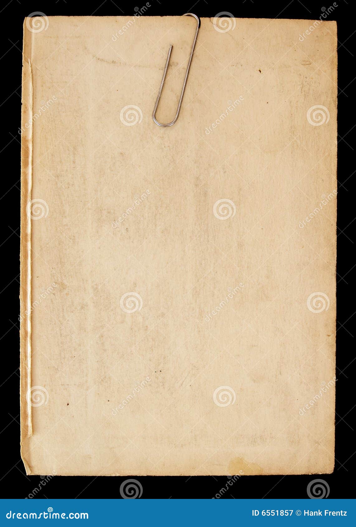 Paper Clip For Attach Note, Office Memo, Post. Metal Paperclip Isolated ...