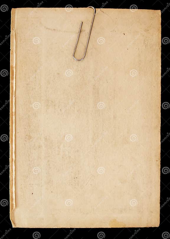 Old paper and paper clip stock illustration. Illustration of memory ...