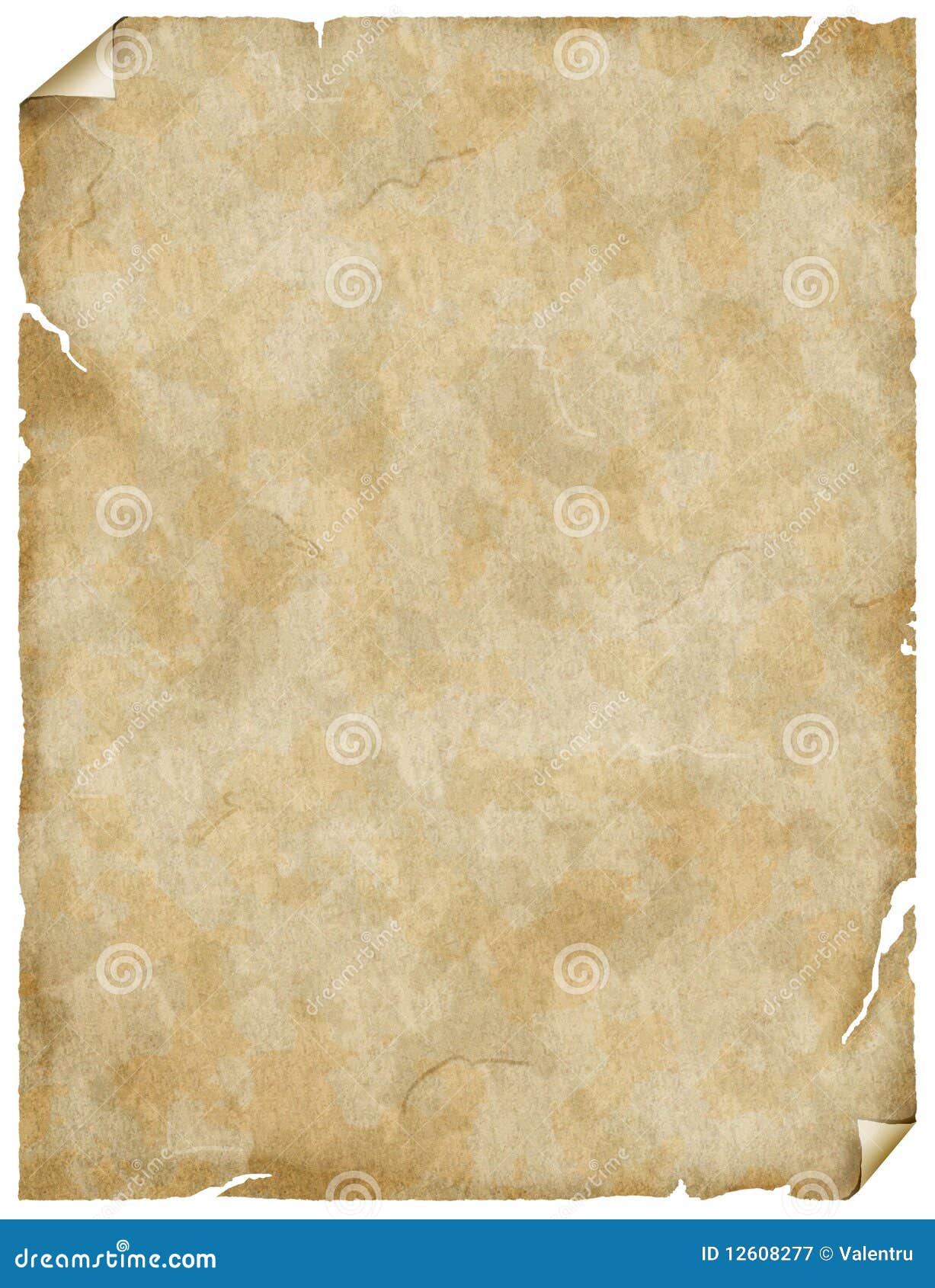 Old paper or parchment stock illustration. Illustration of sheet - 12608277