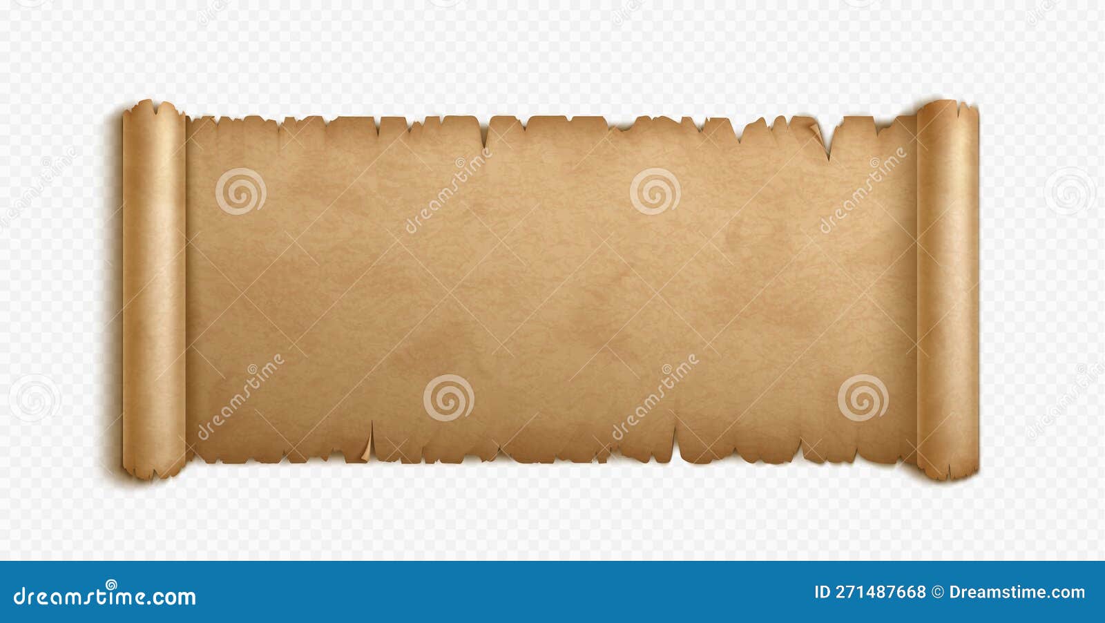 Old Paper Or Parchment Scroll, Ancient Papyrus Vector Illustration ...