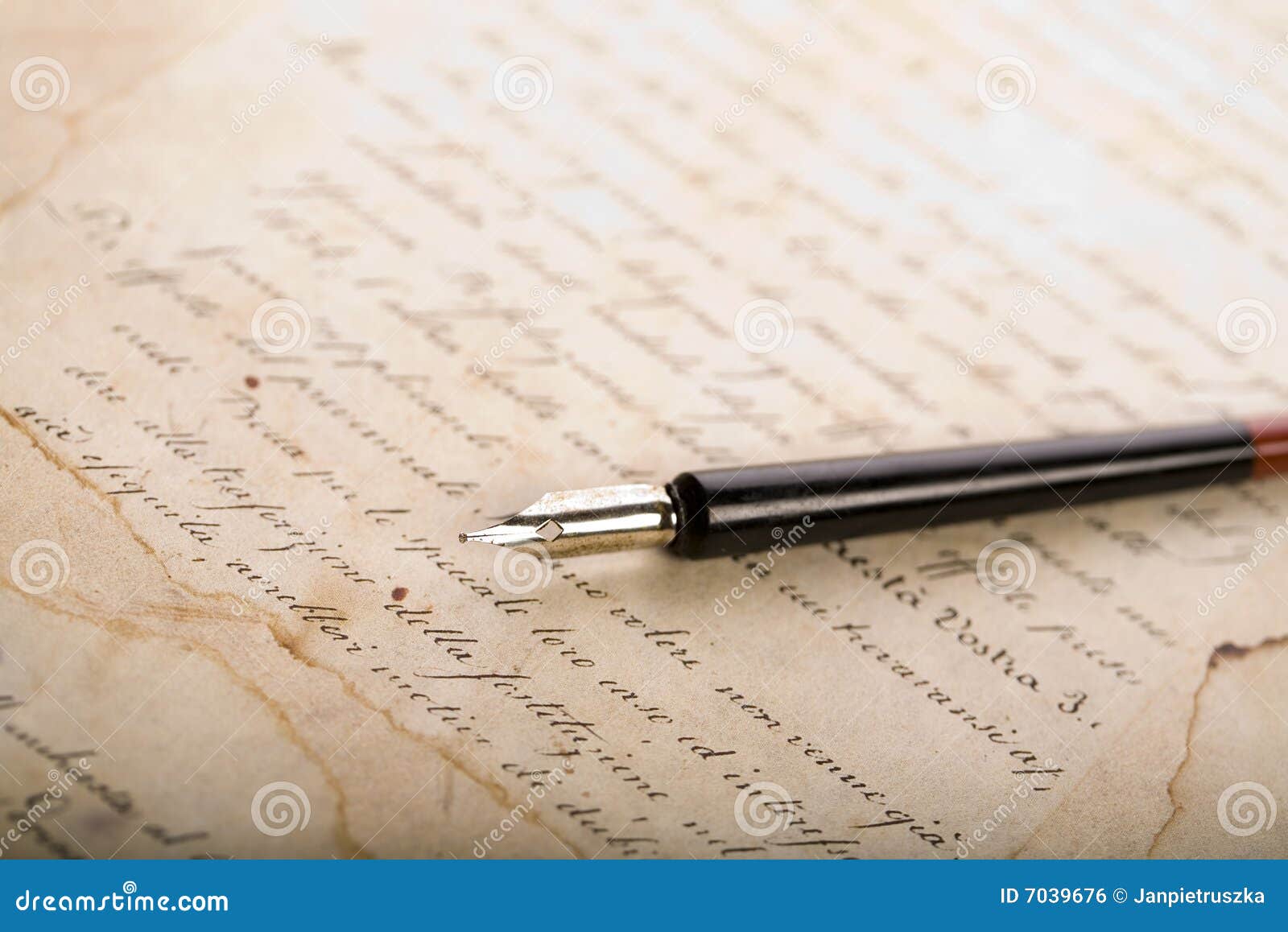 Old paper & Pen stock photo. Image of greeting, letter - 7039676
