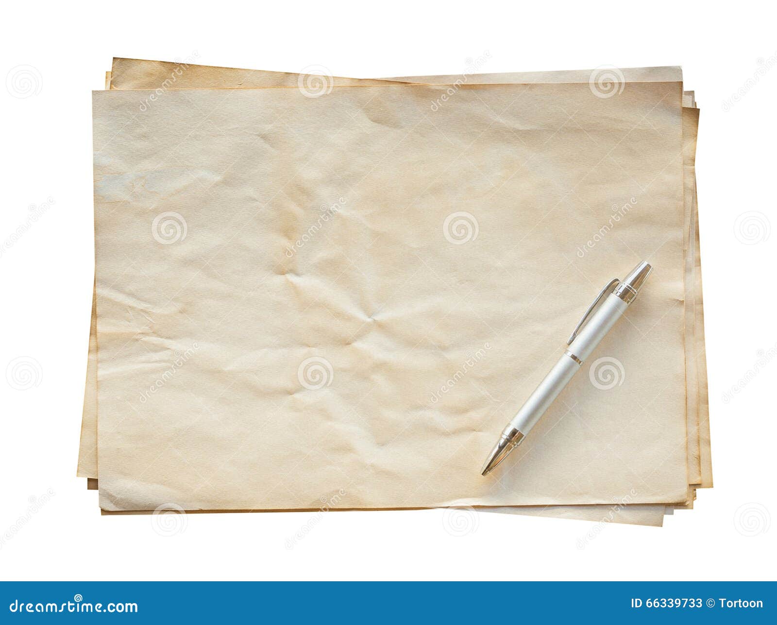 Old Paper and Pen on Isolated Stock Image - Image of design, border ...