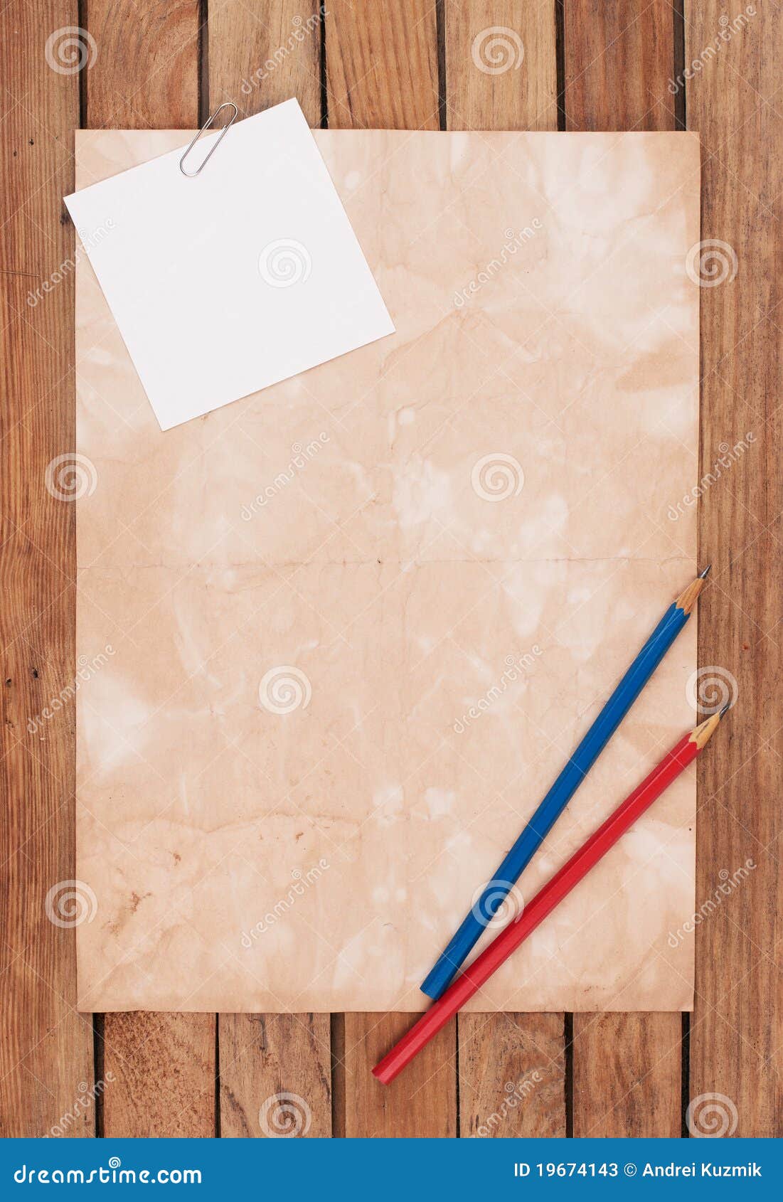 Old Paper with Pencils Background Stock Image - Image of clip, wooden ...
