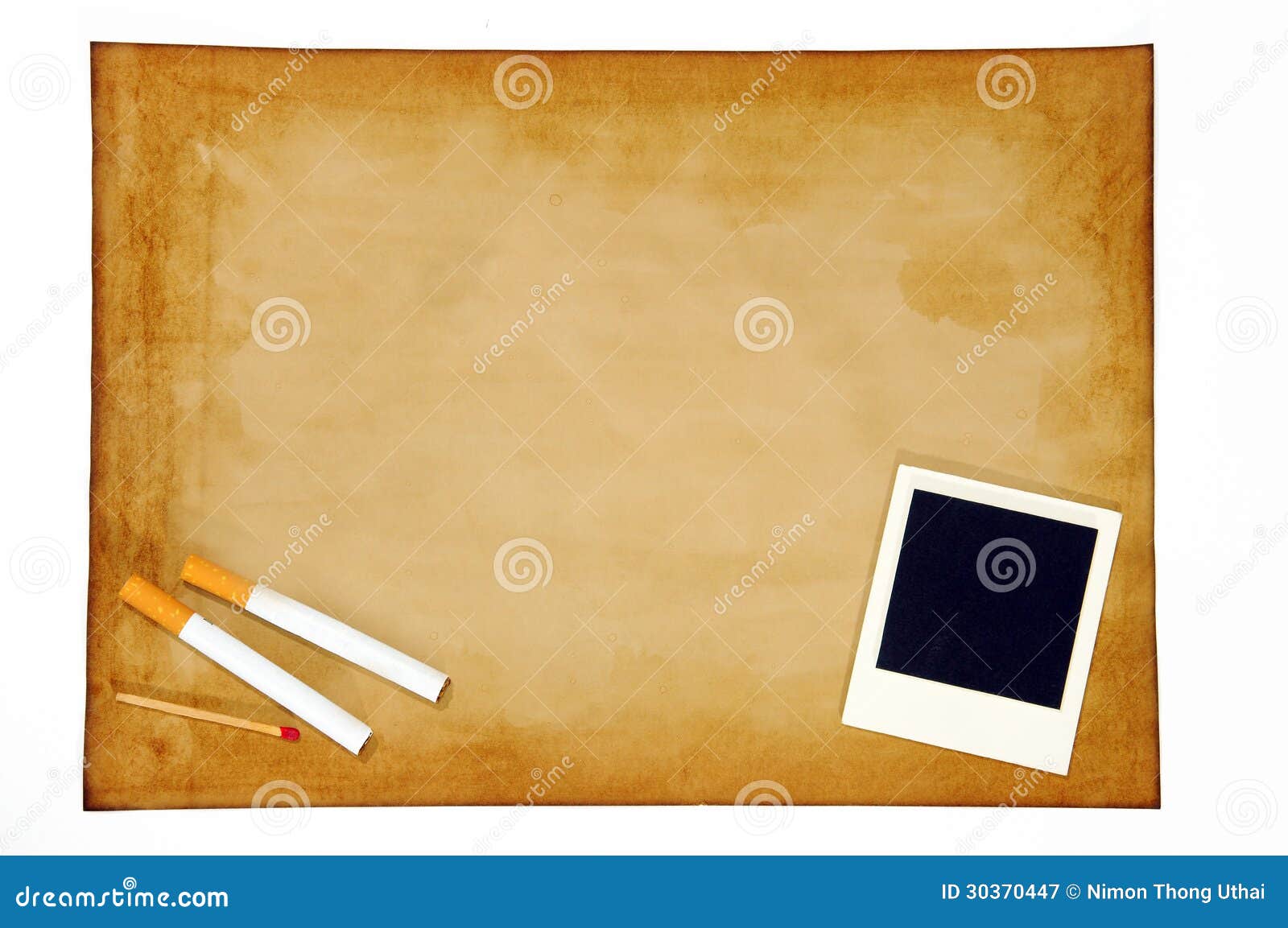 Old paper with photo frame stock image. Image of antiqued - 30370447