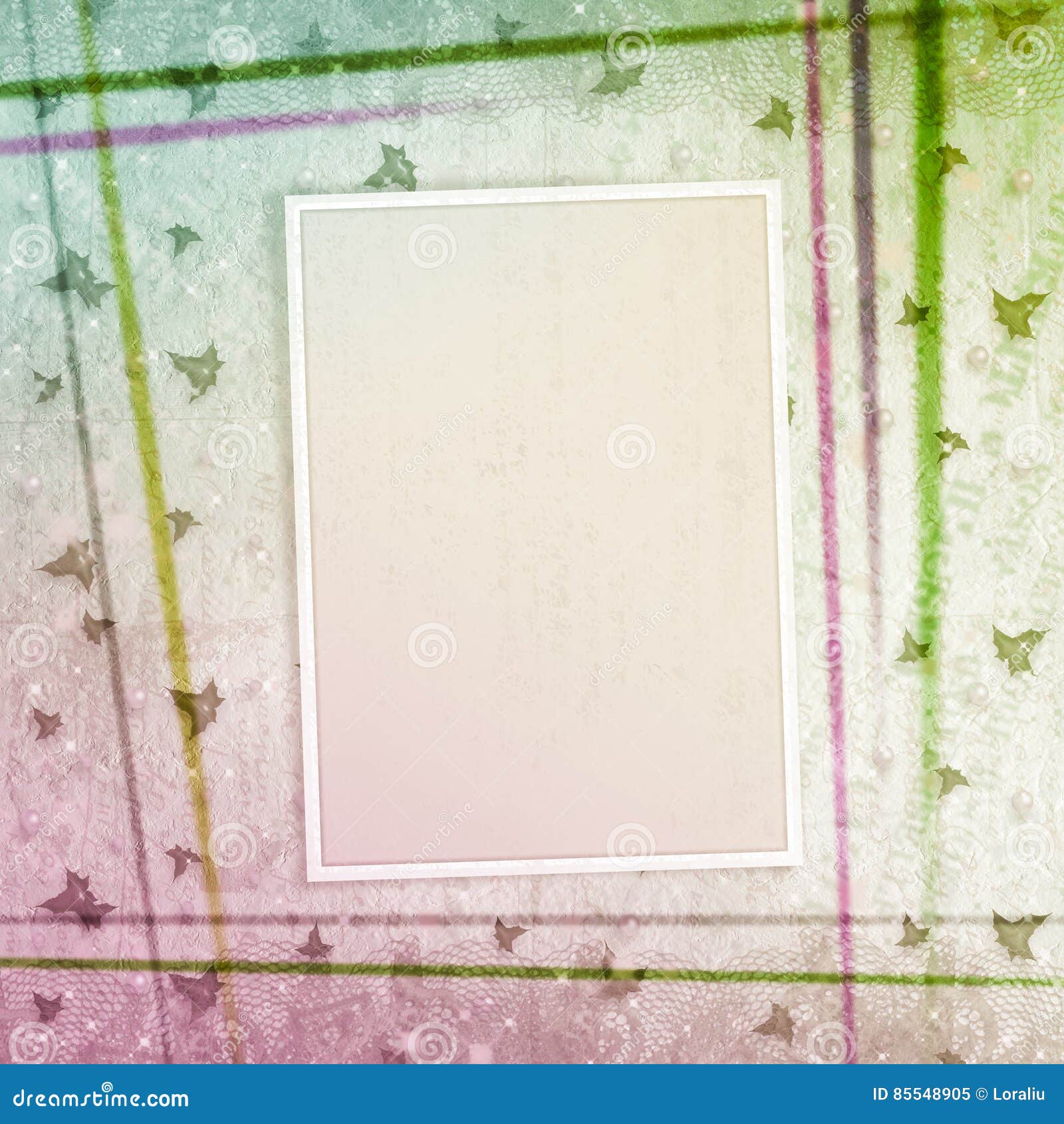 Old Paper Photo Frame on the Vintage Background Stock Illustration ...