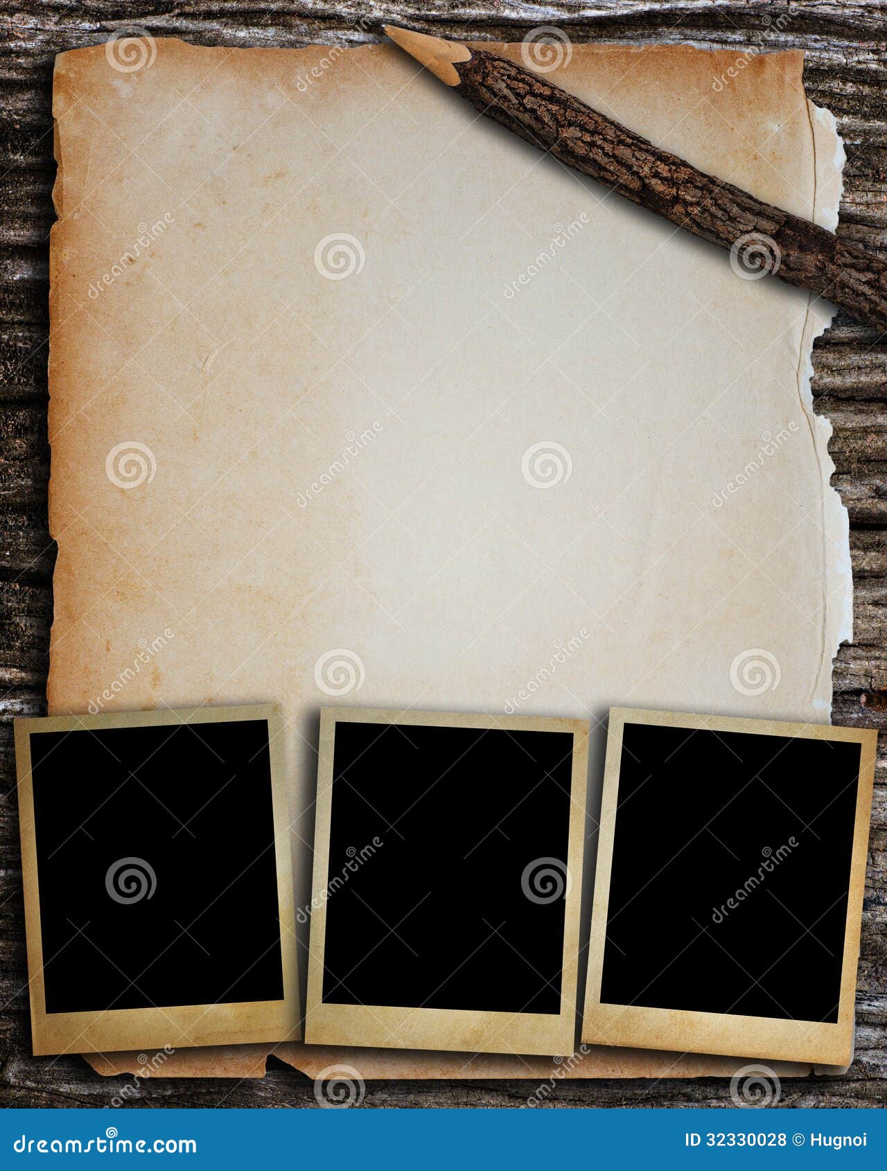 Old paper and photo frame stock photo. Image of paper - 32330028