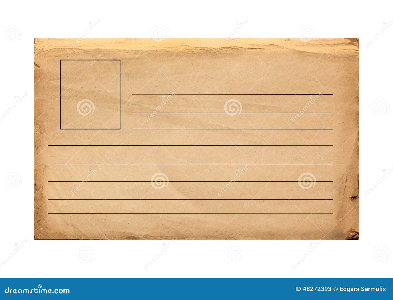 Old Paper Postcard with Lines Stock Image - Image of dirty, antique ...