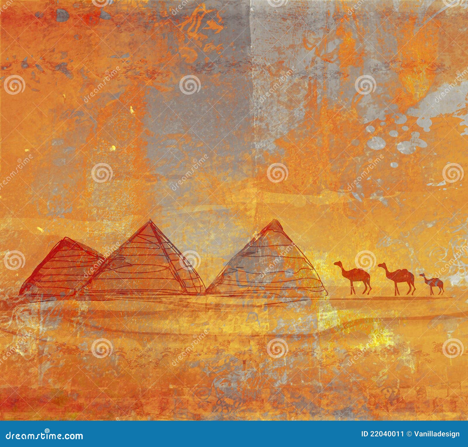 Old Paper With Pyramids Stock Illustration | CartoonDealer.com #22040011