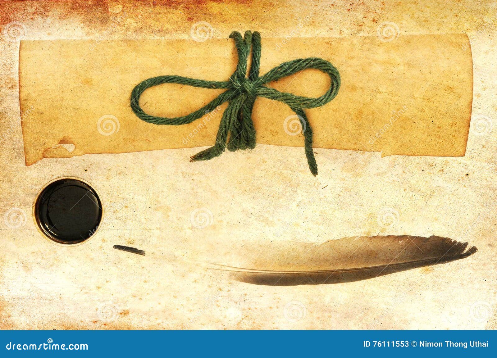 Old paper and quill stock image. Image of writing, note - 76111553
