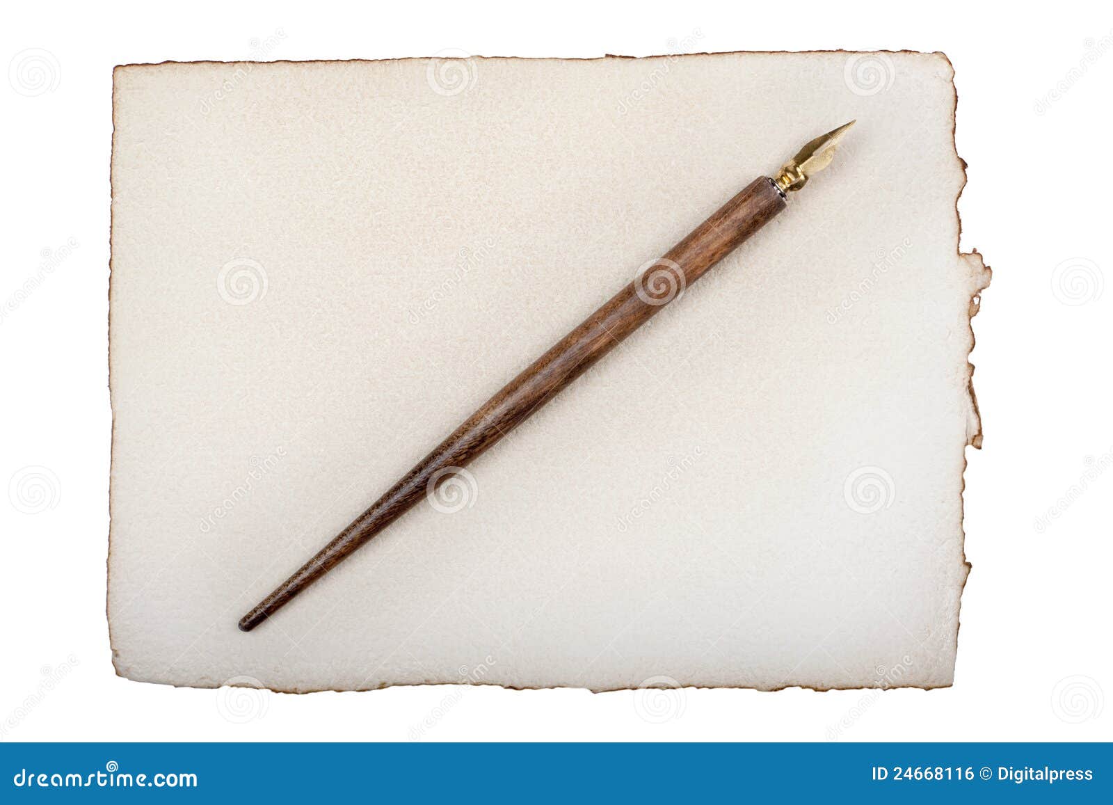 Quill Writing On Paper