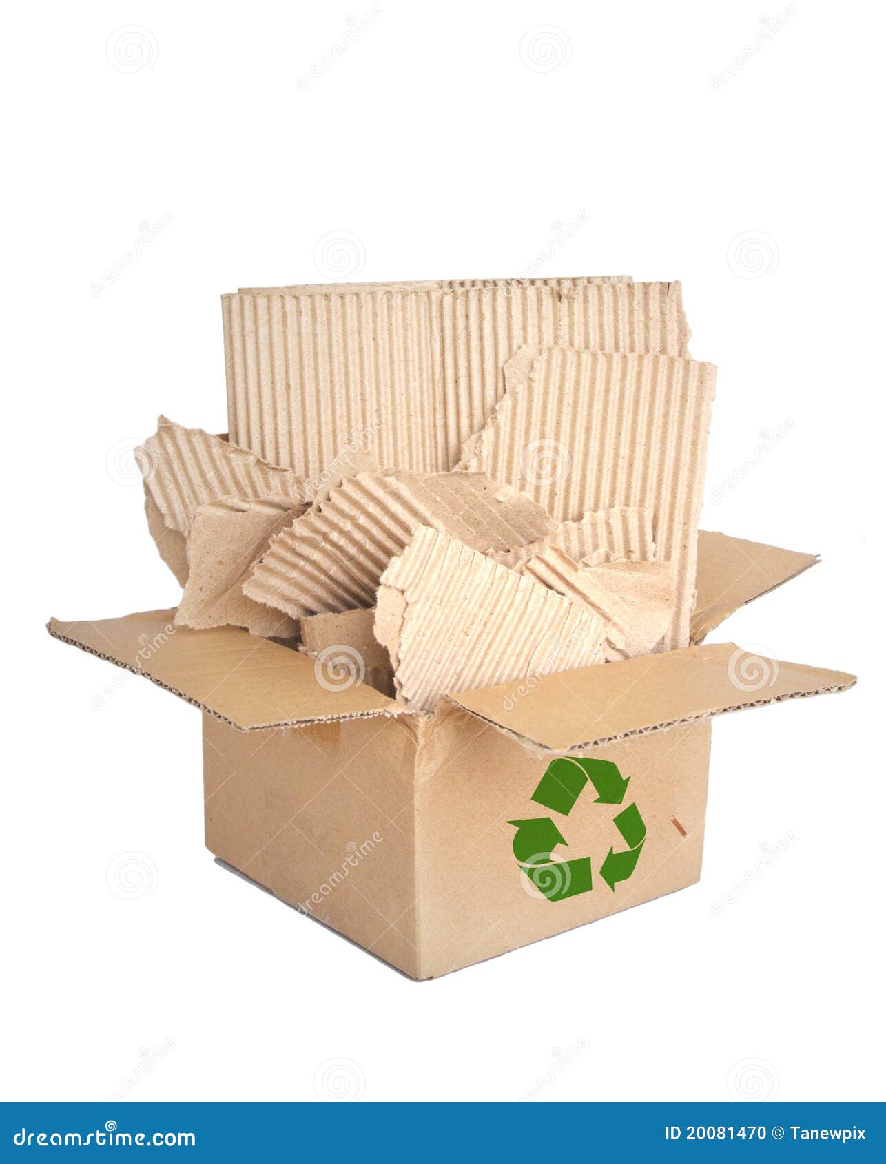 Old Paper in a Recycled Shipping Box Stock Photo - Image of blue ...