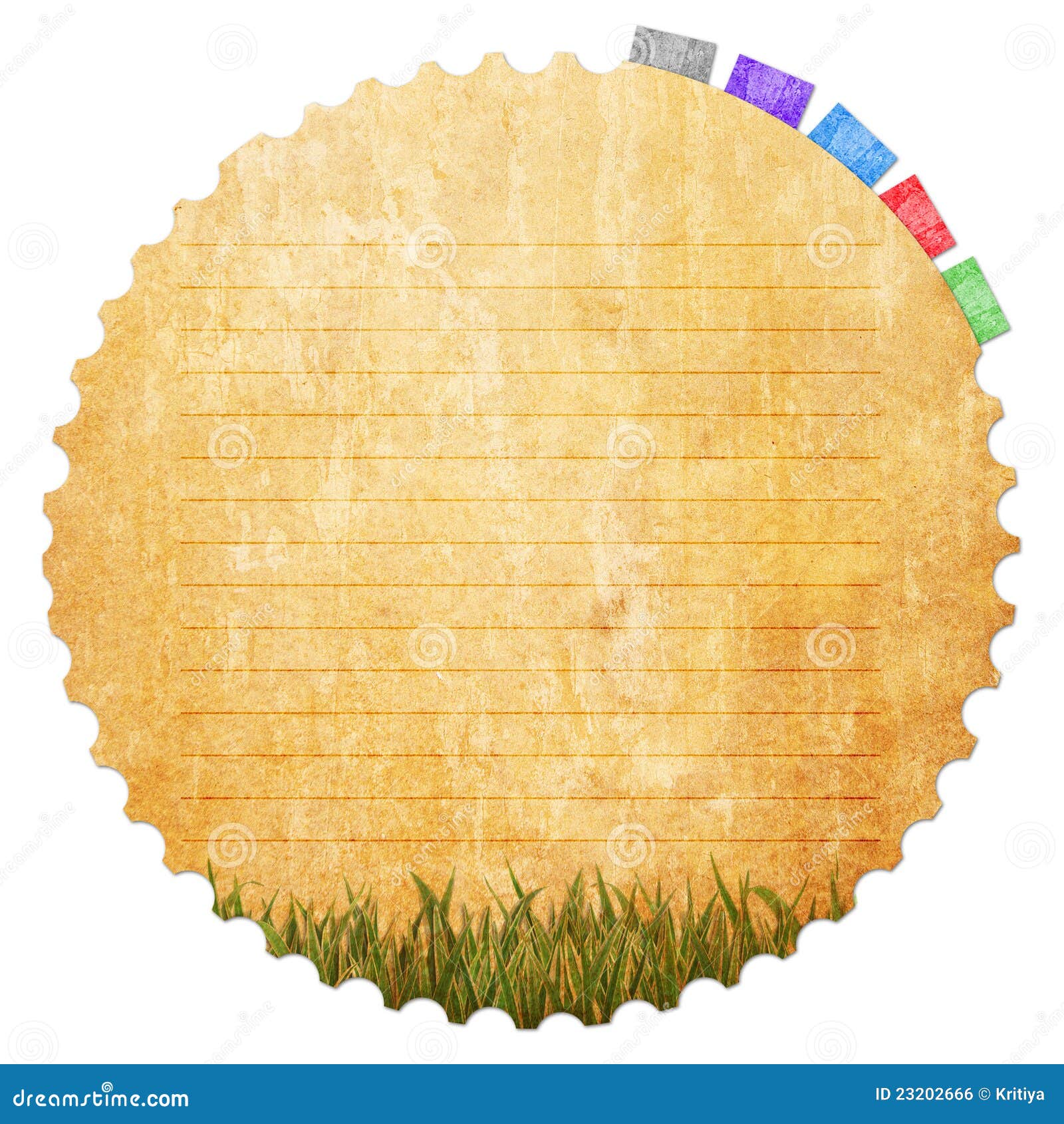 Old Paper and Reminder Notes Stock Illustration - Illustration of line ...