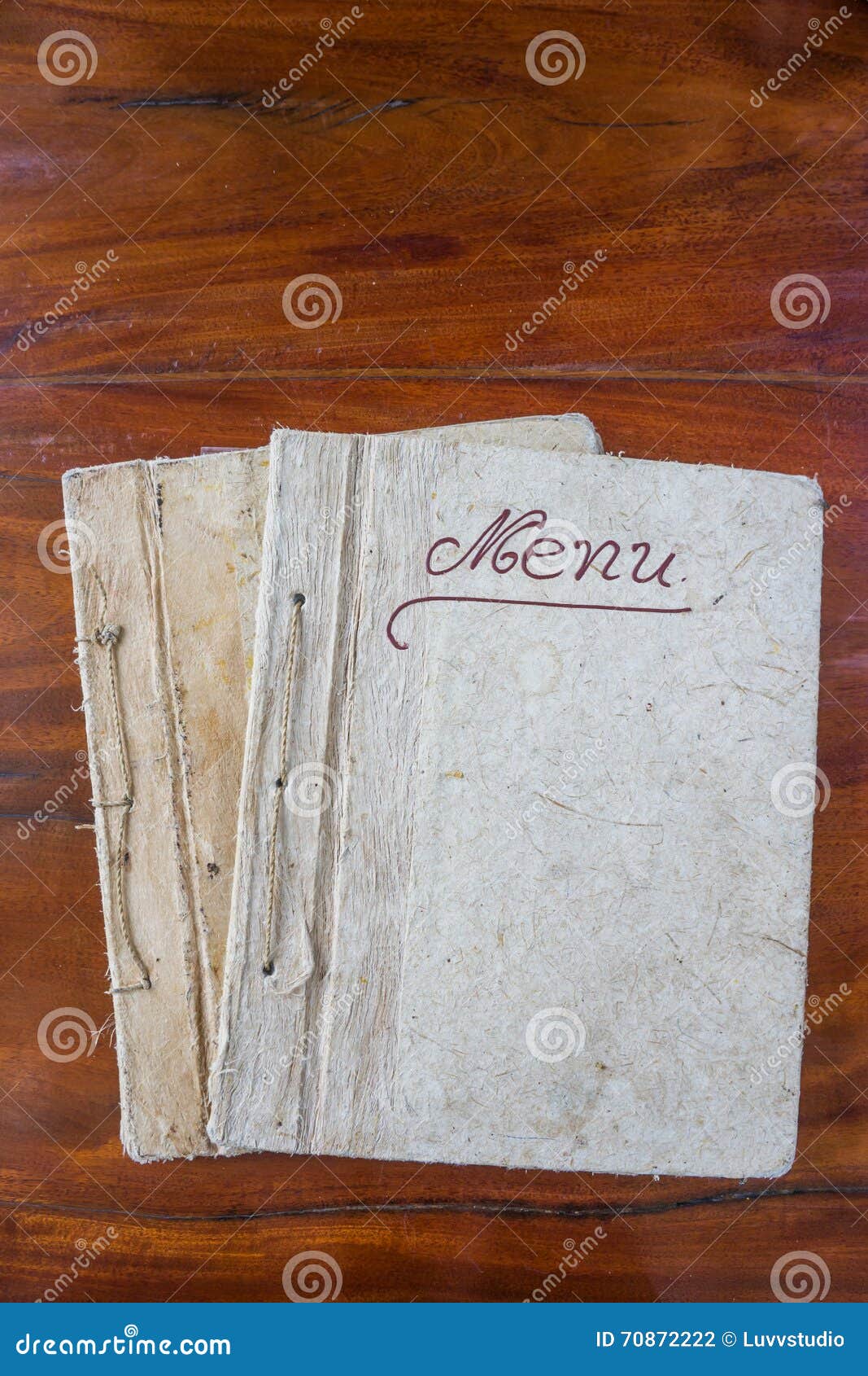 Old Paper Restaurant Menus on Table Stock Photo - Image of lunch, menus ...