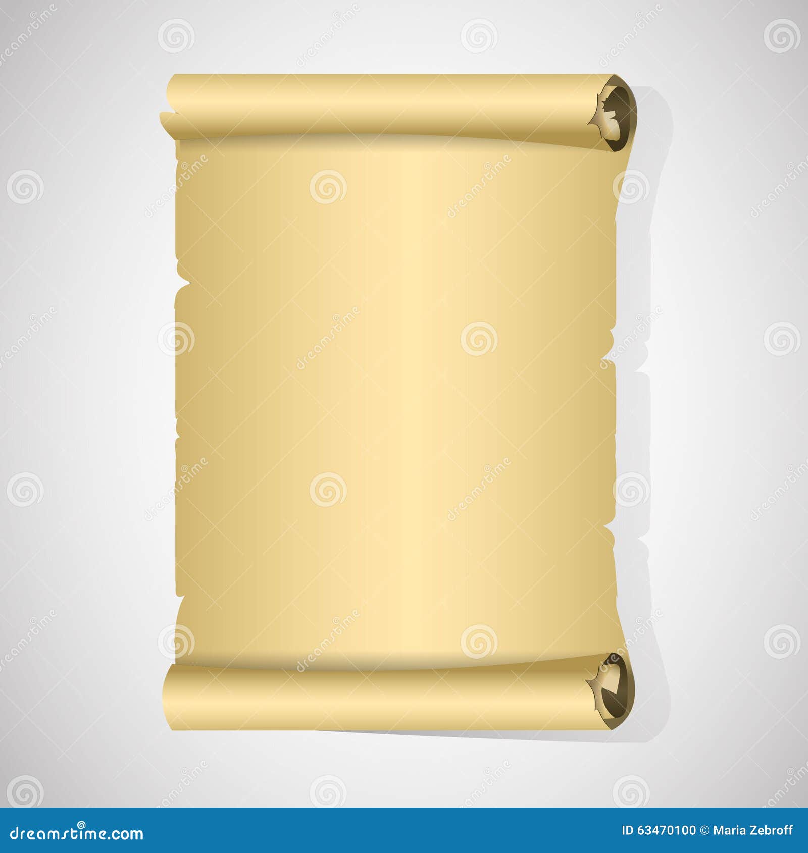 Old Paper Roll stock vector. Illustration of aged, frame - 63470100