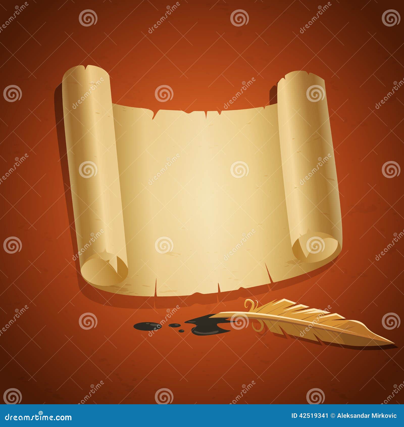 Old Paper Script stock vector. Illustration of clean - 42519341