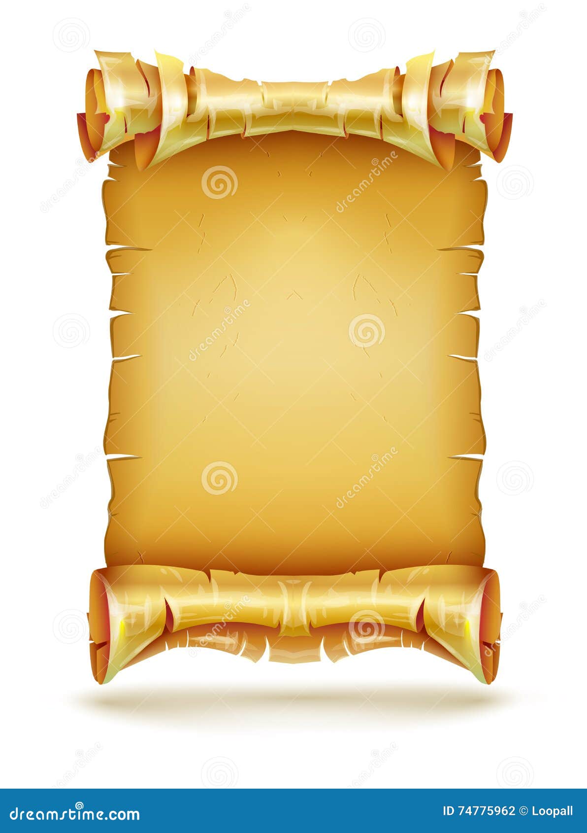 Old Paper Scroll Antique Manuscript Bundle Banner Stock Vector ...