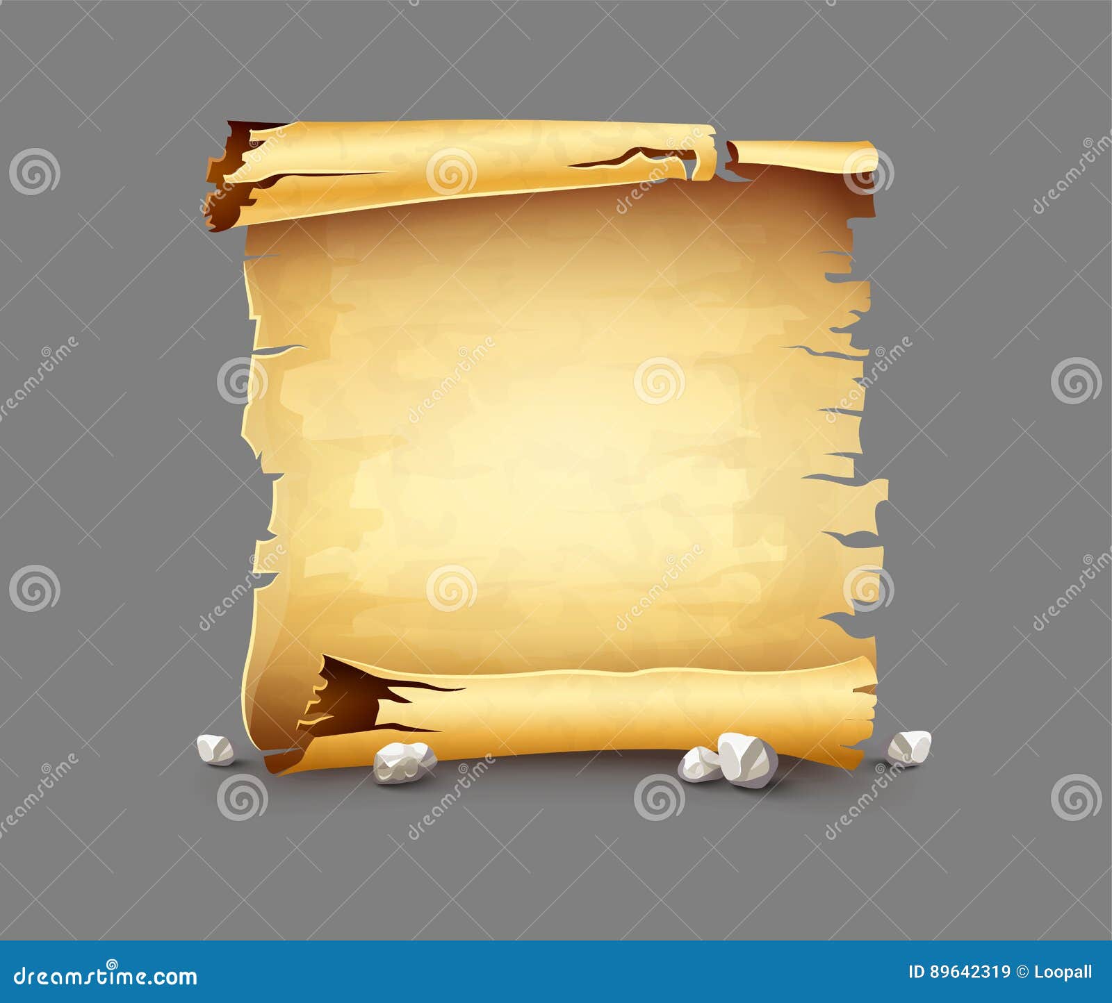 Old Paper Scroll Antique Manuscript Bundle Banner Stock Vector ...