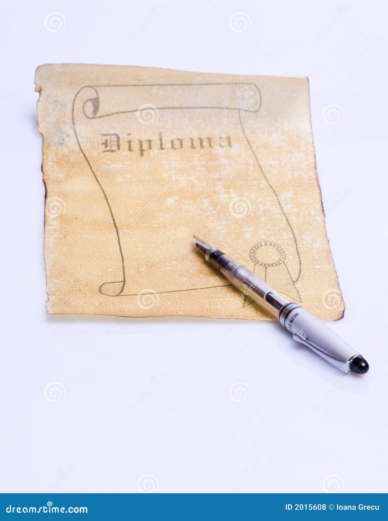 Old paper scroll diploma stock photo. Image of calligraphy - 2015608