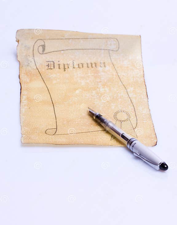 Old paper scroll diploma stock photo. Image of calligraphy - 2015608
