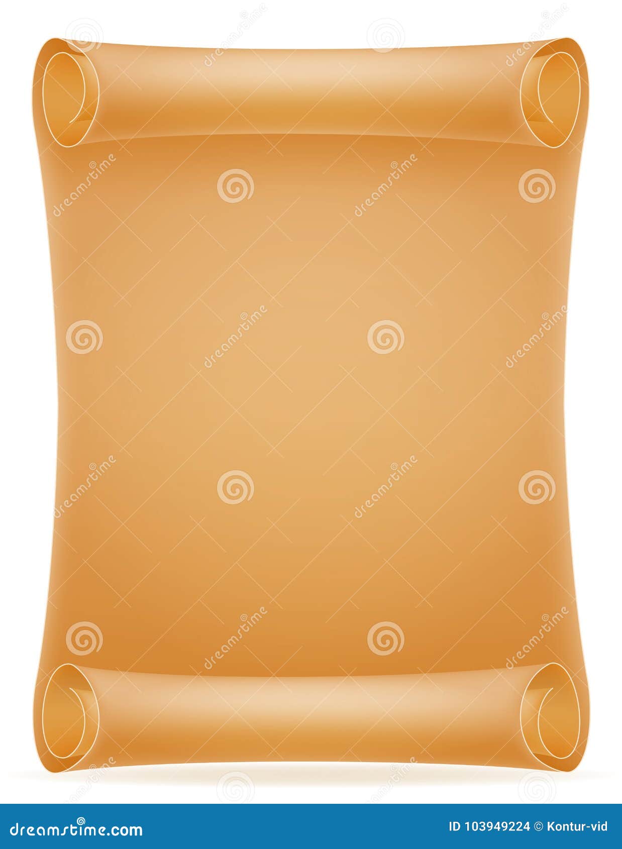 Old Paper Scroll Vector Illustration Stock Vector - Illustration of ...