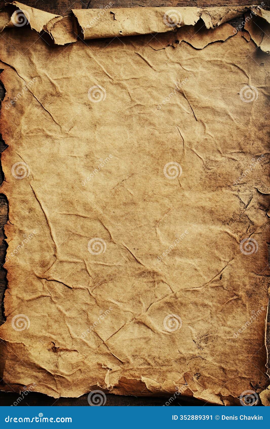 Old Paper Scrolls, Brown Aged and Textured Stock Image - Image of dirty ...