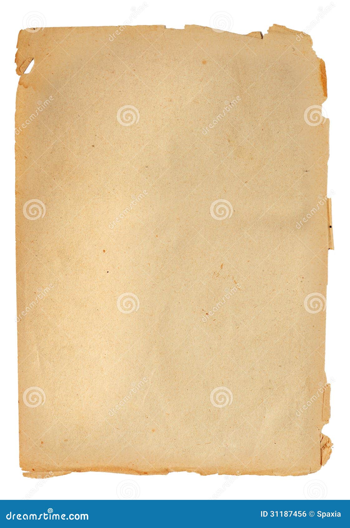 Old paper sheet stock photo. Image of antique, ragged - 31187456
