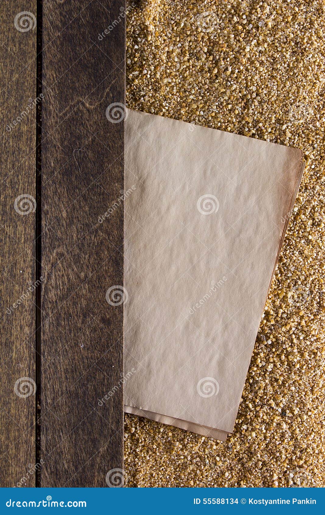 Old Paper Sheet on the River Sand Stock Photo - Image of covered ...