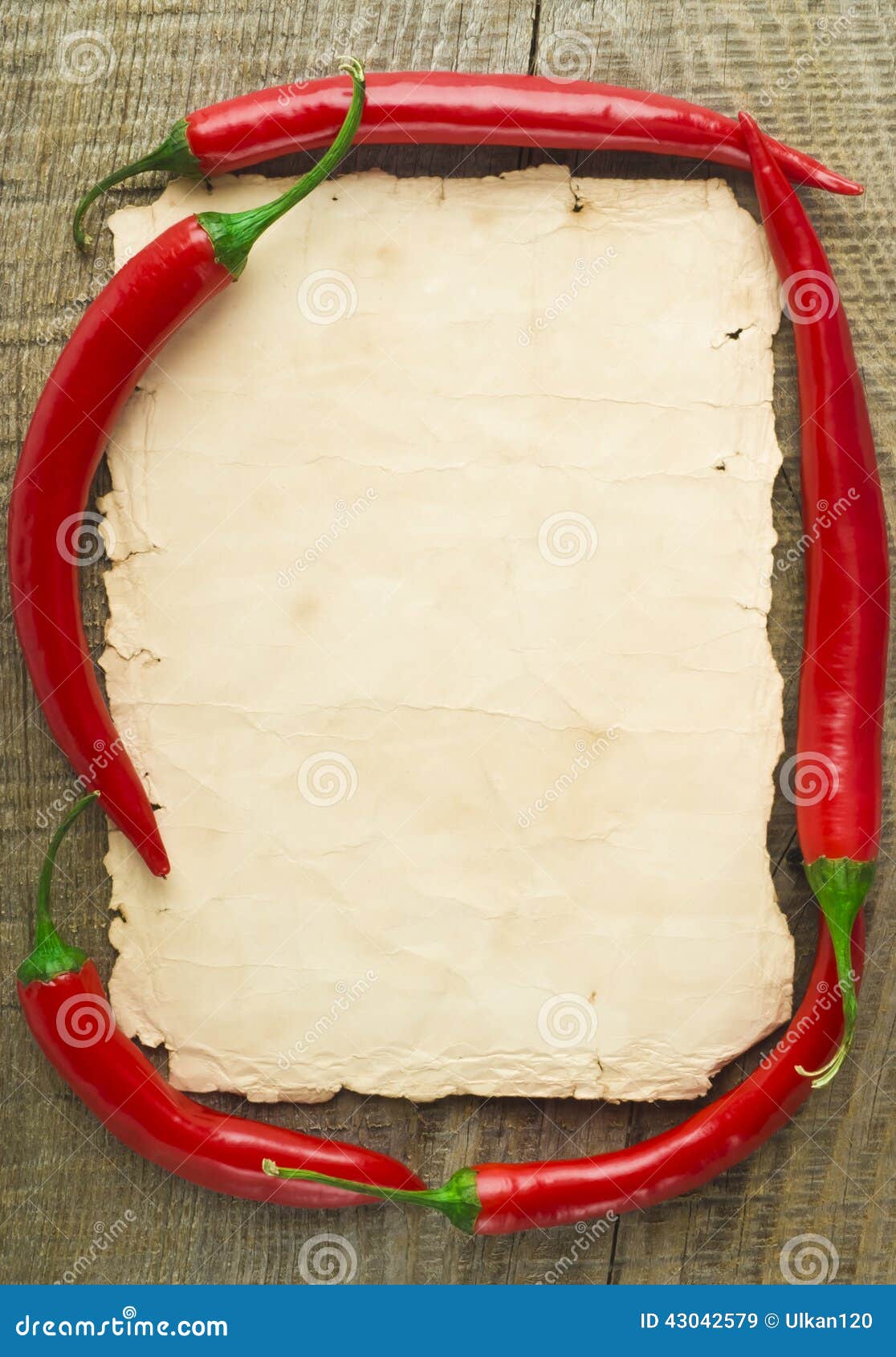 Old Paper Sheet and Vegetables for a Menu Stock Image - Image of ...