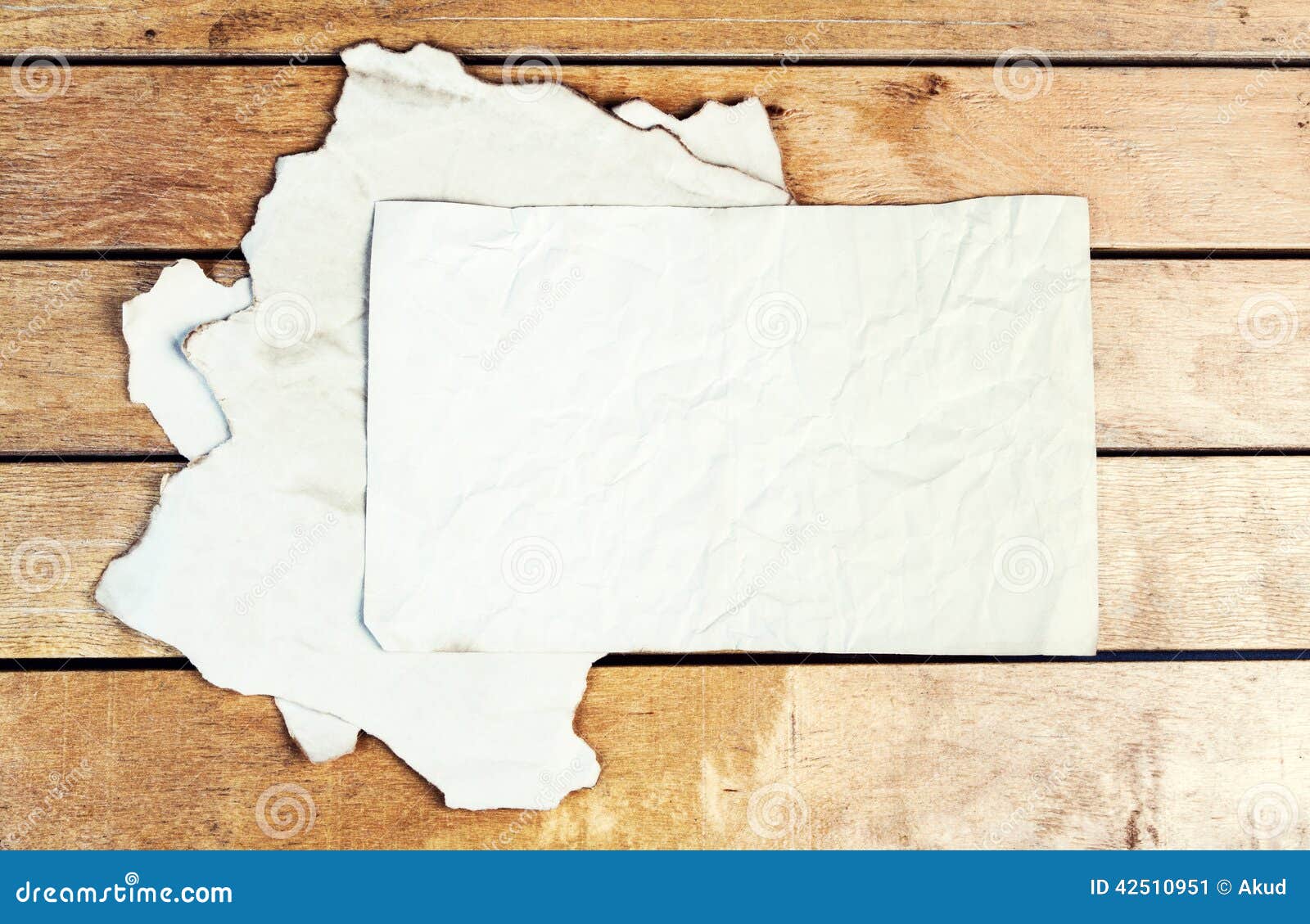 Old Paper Sheets on a Wooden Table Stock Image - Image of paper ...