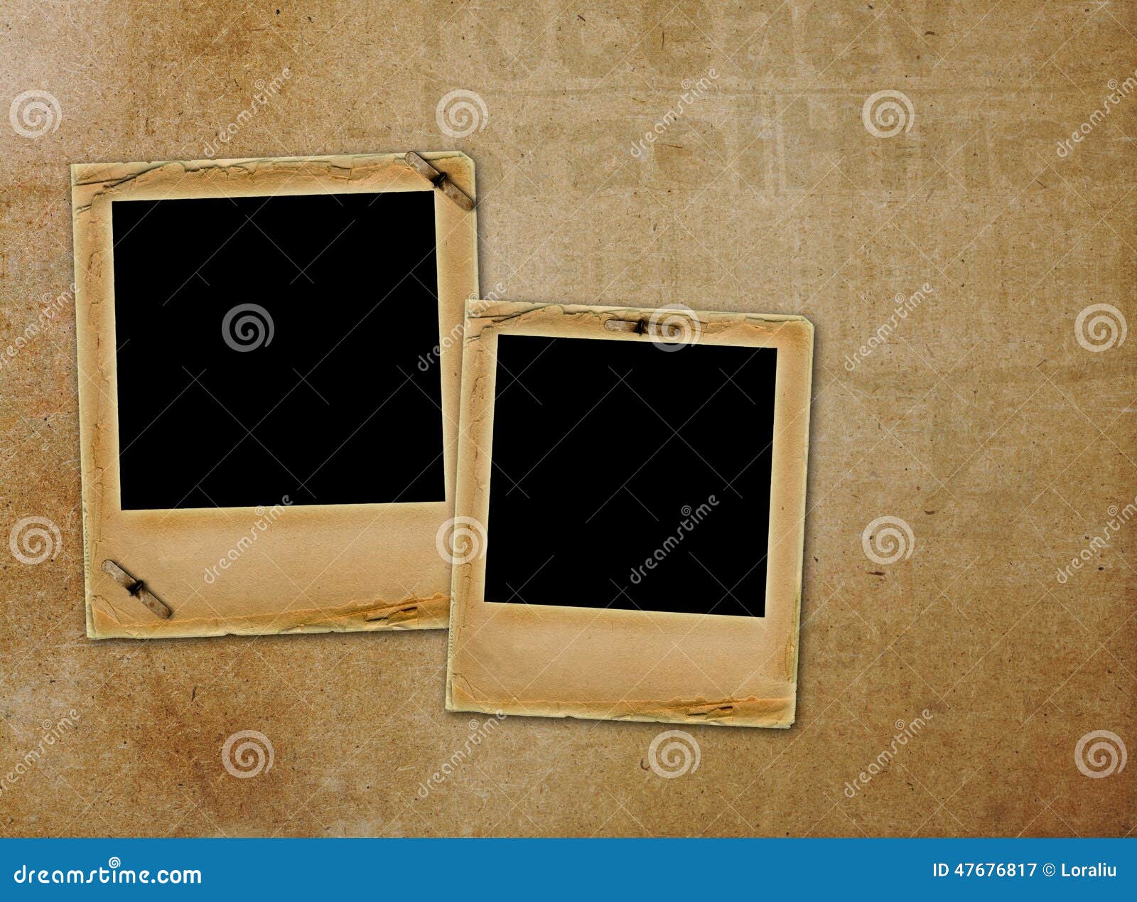 Old Paper Slides for Photos on Rusty Background Stock Image - Image of ...