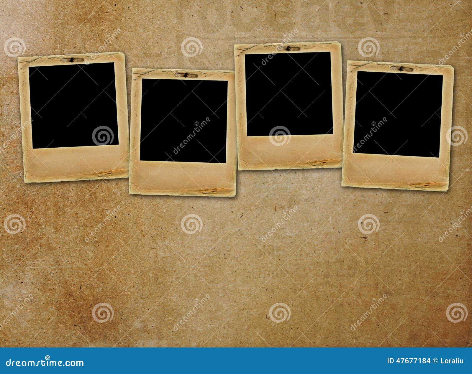 Old Paper Slides for Photos on Rusty Background Stock Photo - Image of ...
