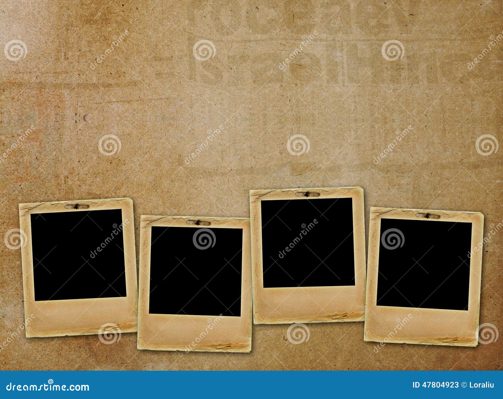 Old Paper Slides for Photos on Rusty Background Stock Image - Image of ...