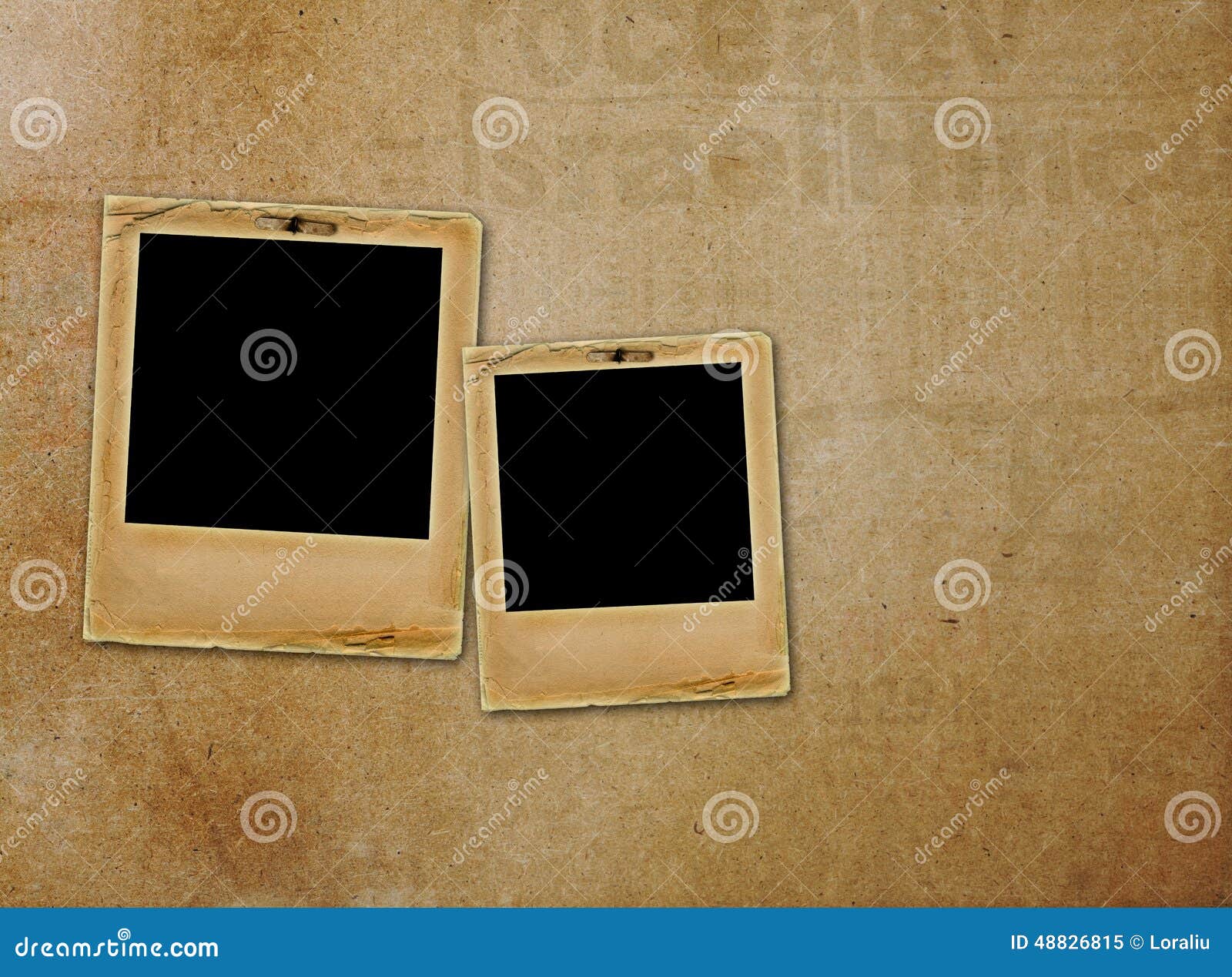 Old Paper Slides For Photos On Rusty Background Royalty-Free Stock ...