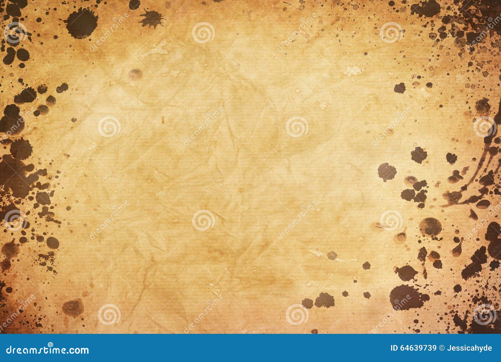 Old paper with stains stock image. Image of moisture - 64639739