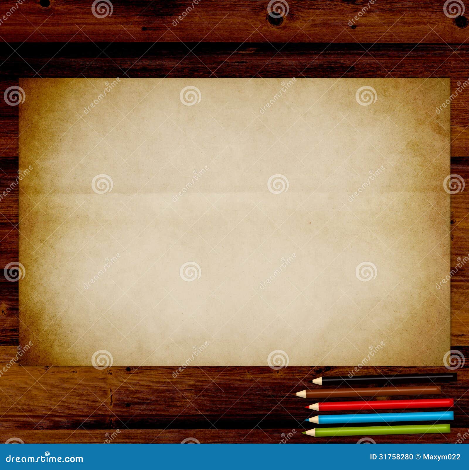 Old Paper on Table stock photo. Image of board, retro - 31758280
