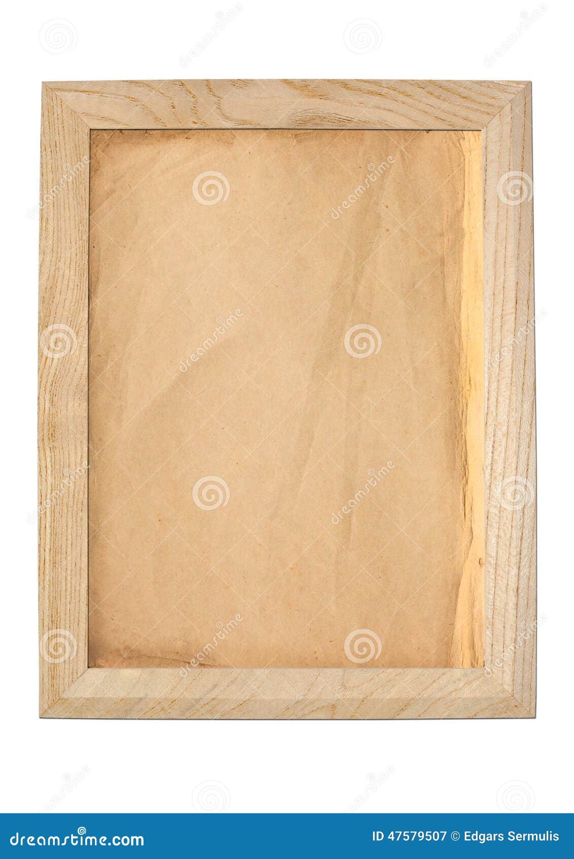 Old Paper Texture Background in Wooden Frame Stock Image - Image of ...