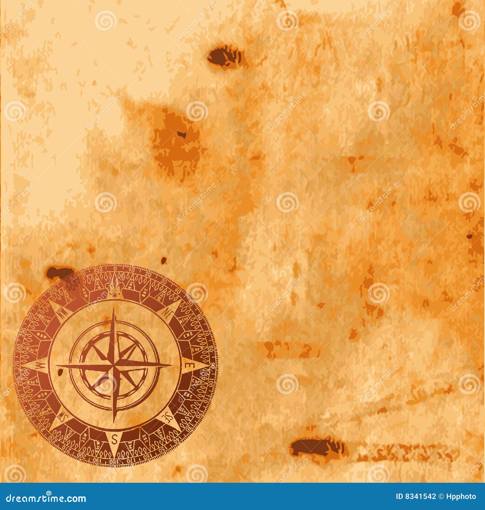 Old Paper Texture and Compass Rose Stock Vector - Illustration of ...