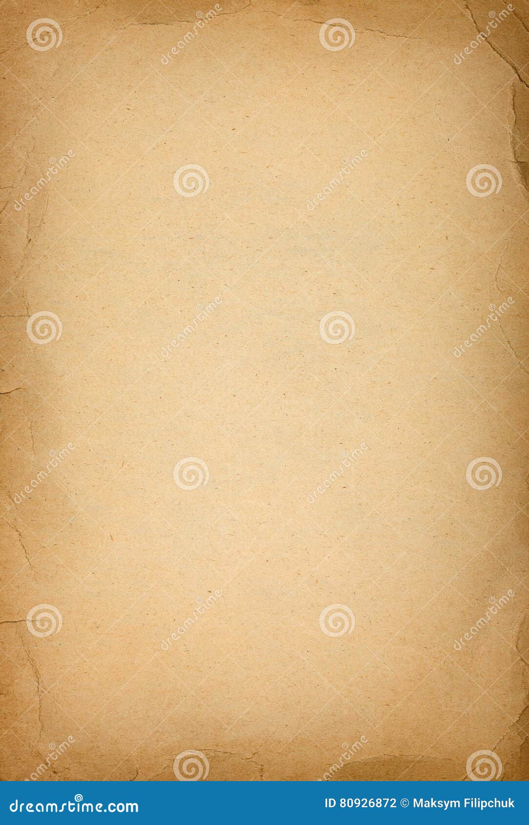 Old Paper Texture With Crumpled Dark Borders Stock Photo ...